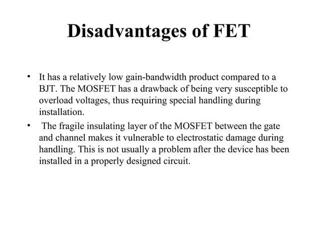 Ppt presentation on FET | PPT