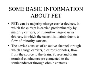 Ppt presentation on FET | PPT