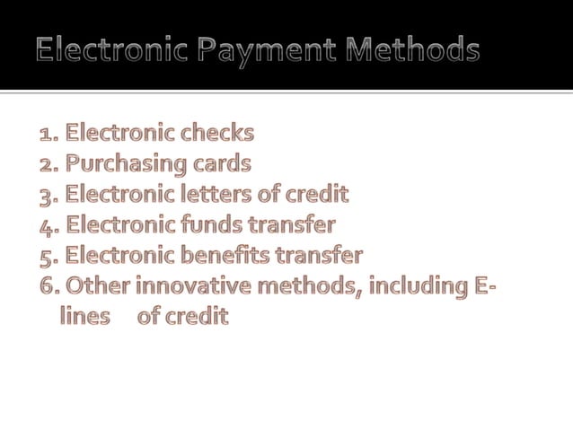 E-Payment PPT presentation | PPT