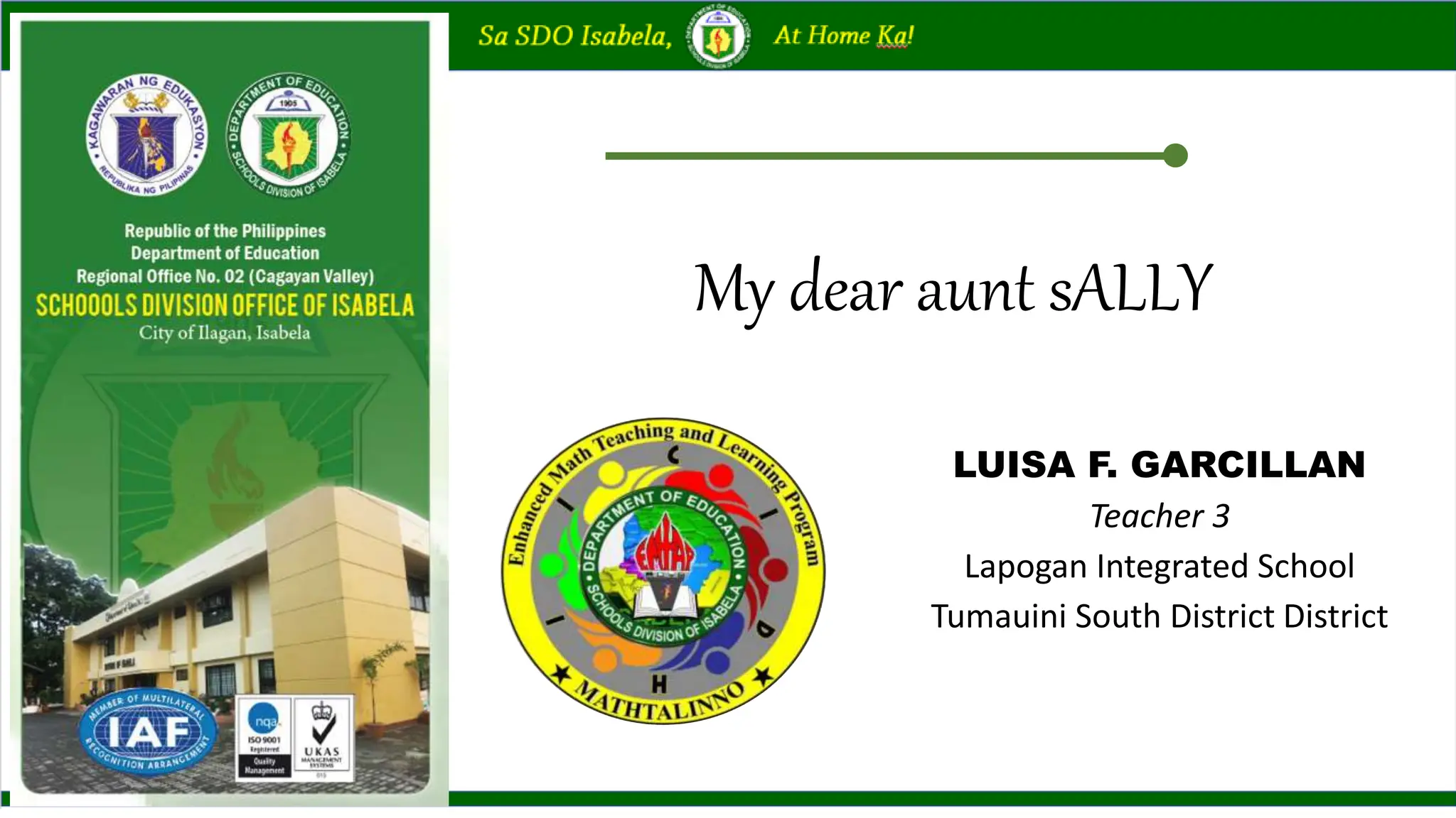 MATH 5 PRESENTATION classroom observation | PPTX