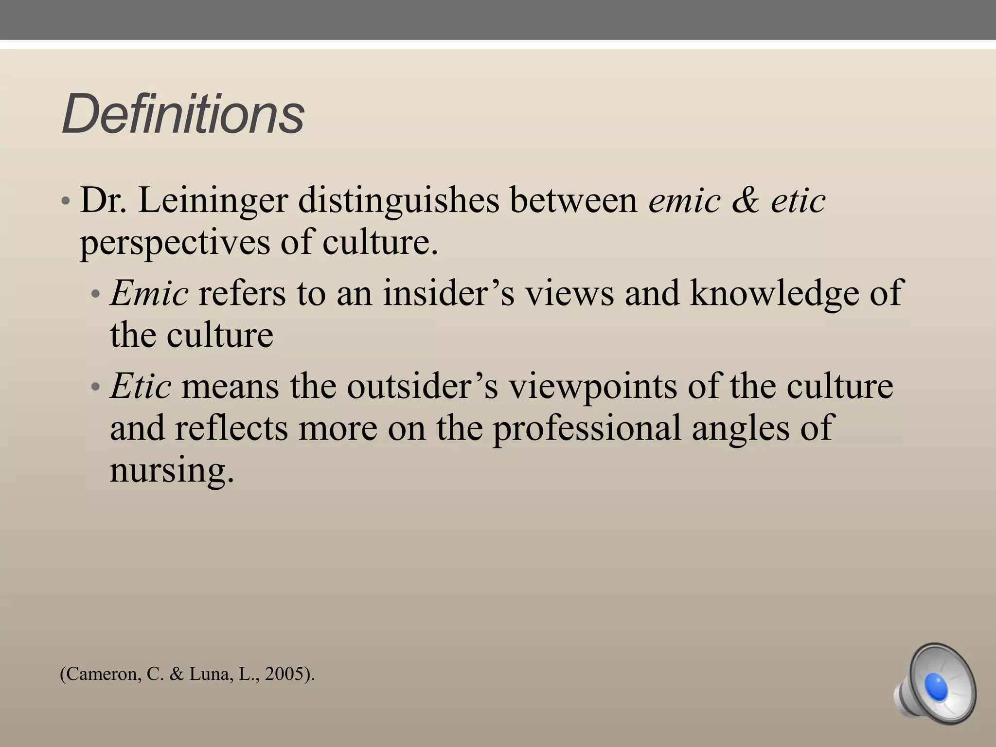 Transcultural Nursing Powerpoint Presentation/Dr. Madeleine Leininger | PPTX