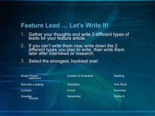 PPT Presentation-Feature Writing.ppt
