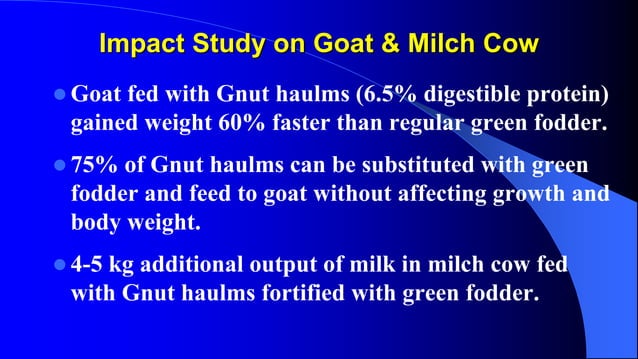 Scope to Fortify Paddy Straw with Groundnut Haulms | PPT