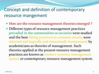 Ppt presentation resource mgmt | PPTX