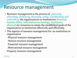 Ppt presentation resource mgmt | PPTX