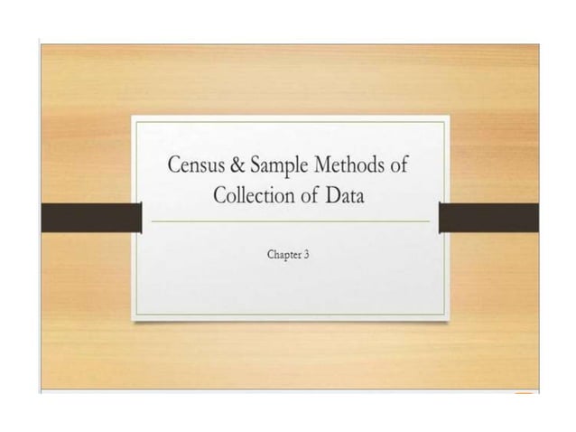 Census & sample methods of collection of data | PPTX | Science