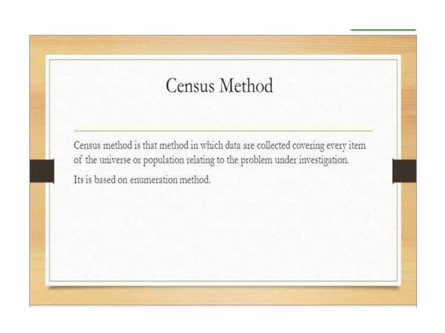 Census And Sample Methods Of Collection Of Data Pptx Science