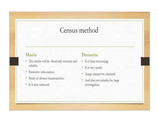 Census & sample methods of collection of data | PPTX