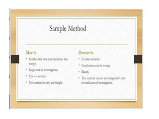Census & sample methods of collection of data | PPTX