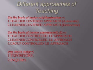 approaches &strategies of teaching | PPT