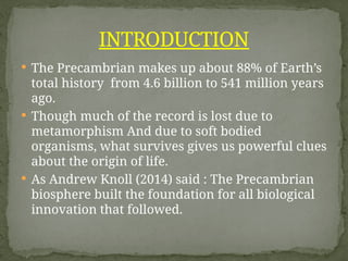 PPT on precambrain fossil record WAHEED.pptx