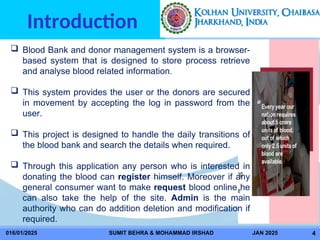 project of blodd bank and donor management system | PPT
