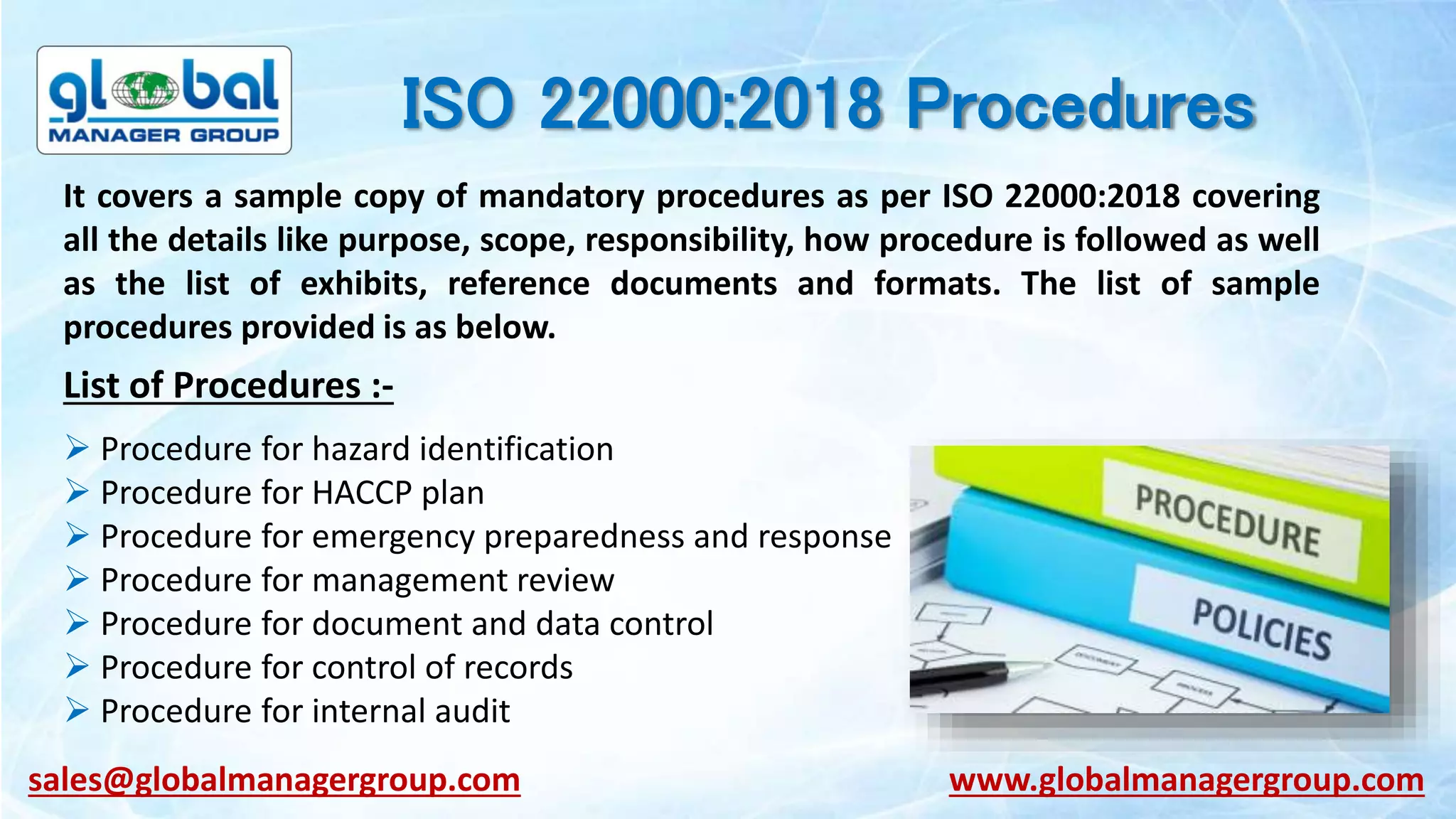 What Documentation required for ISO 22000:2018 Certification? | PPTX