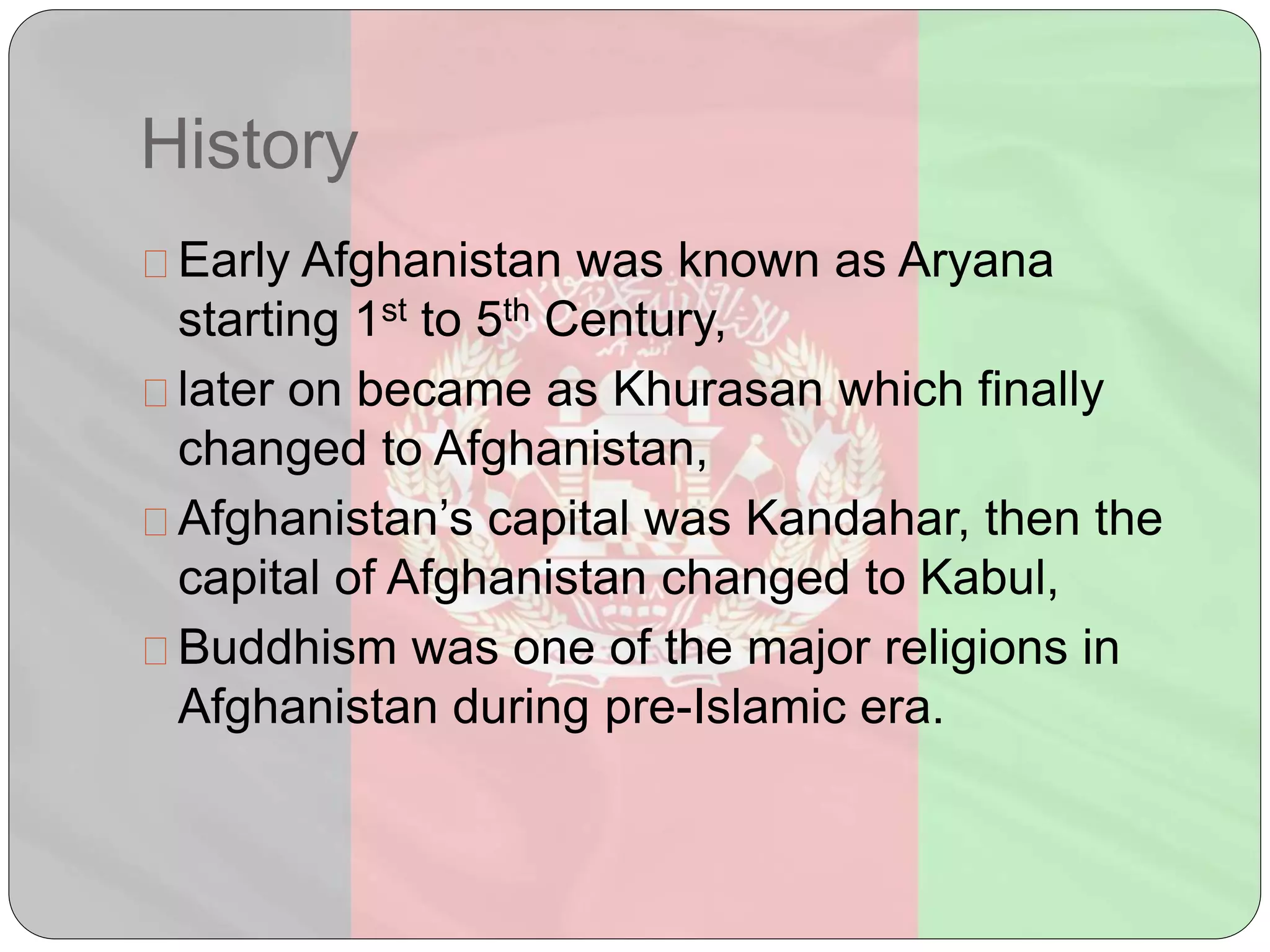 PPT presentation of afghanistan | PPTX