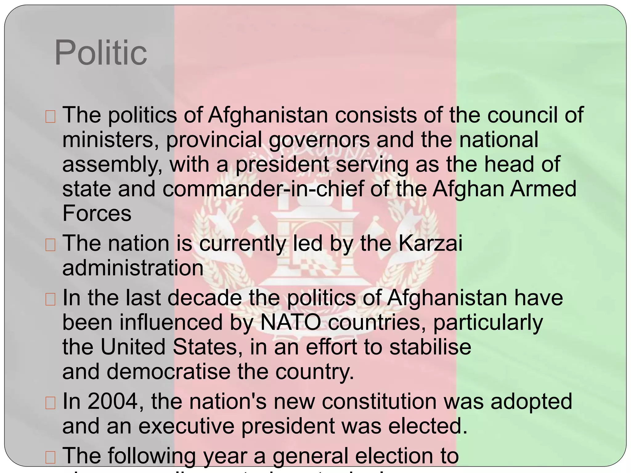 PPT presentation of afghanistan | PPTX