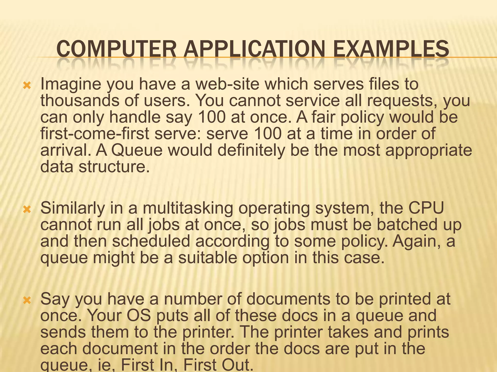 Ppt presentation of queues | PPTX