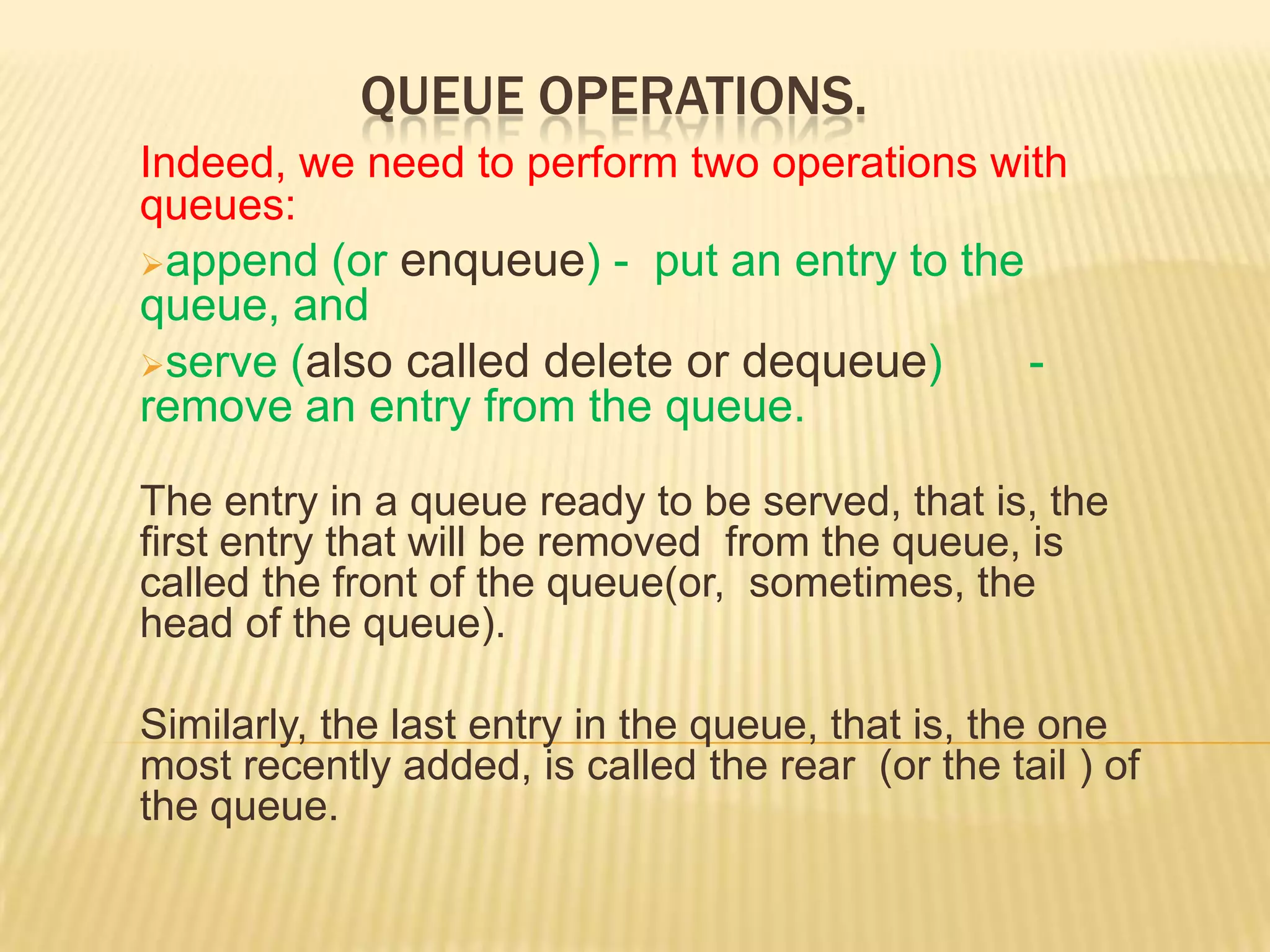 Ppt presentation of queues | PPTX