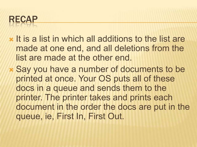 Ppt presentation of queues | PPTX | Operating Systems | Computer Software and Applications