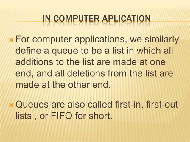 Ppt presentation of queues | PPTX | Operating Systems | Computer Software and Applications