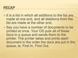 Ppt presentation of queues