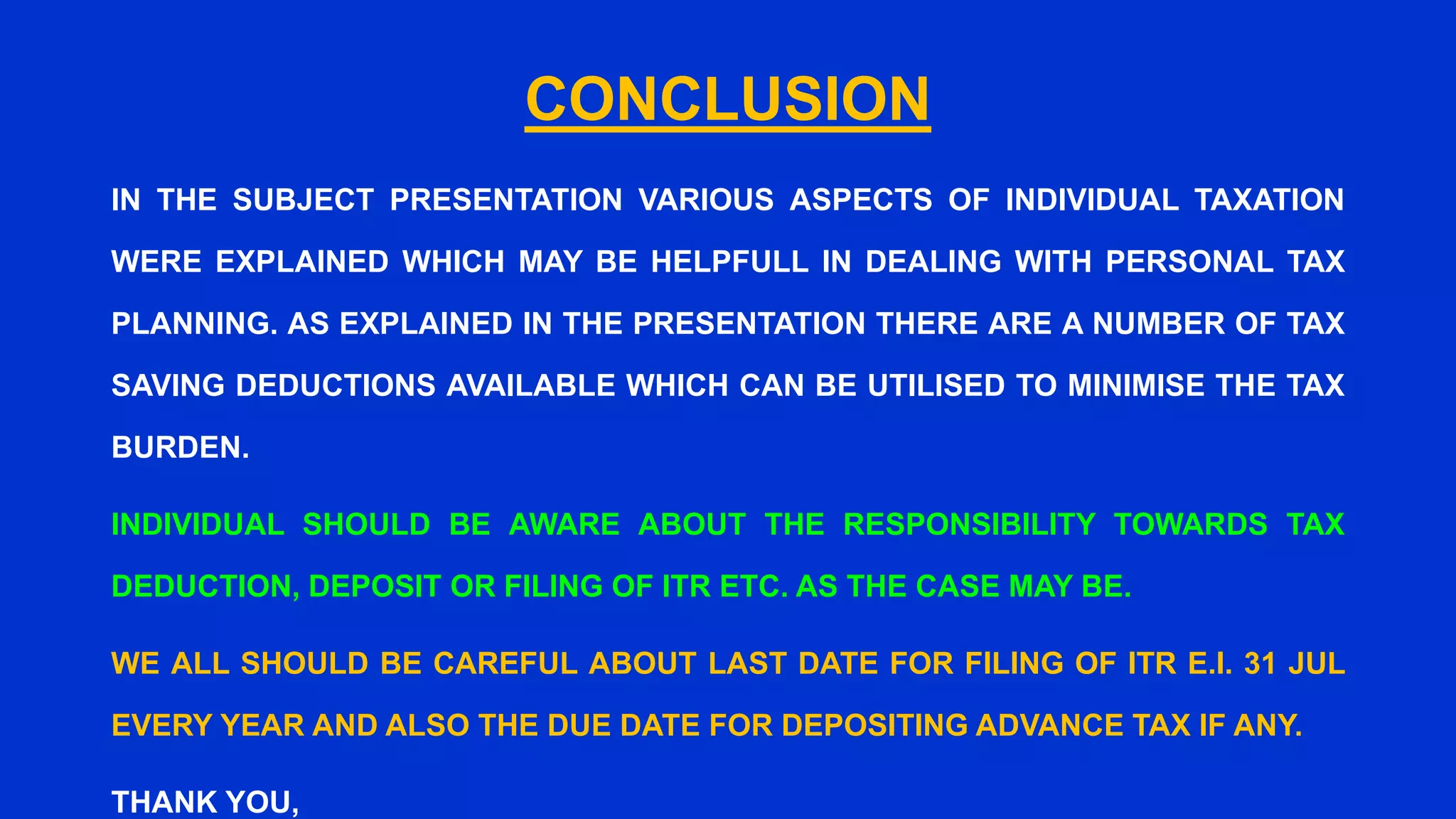 Ppt presentation on income tax | PPTX