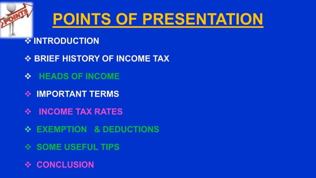 Ppt presentation on income tax | PPTX | Personal Taxes | Personal Finance
