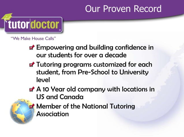 Tutor Doctor Presentation | PPT