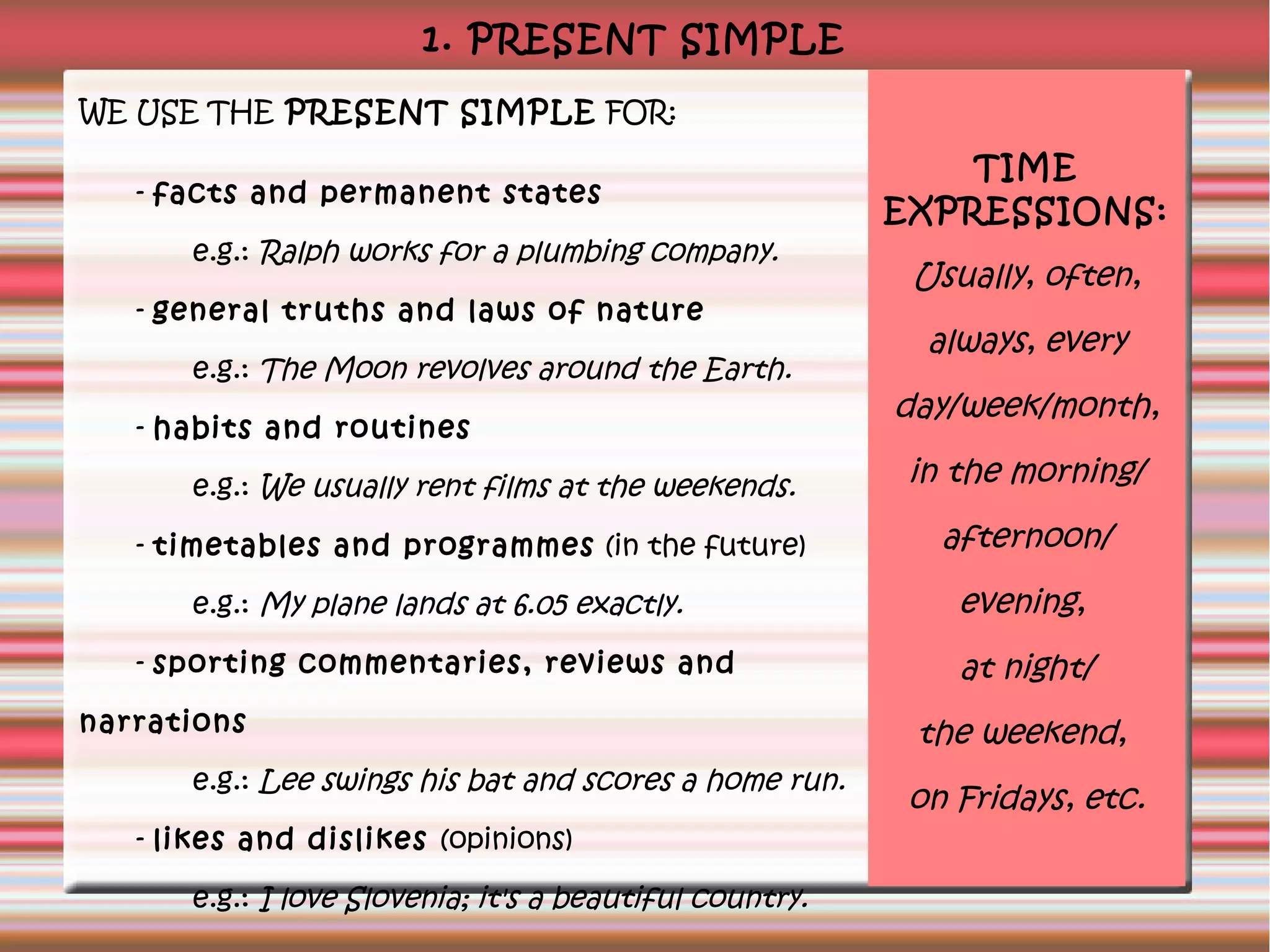 Present tenses | PPT