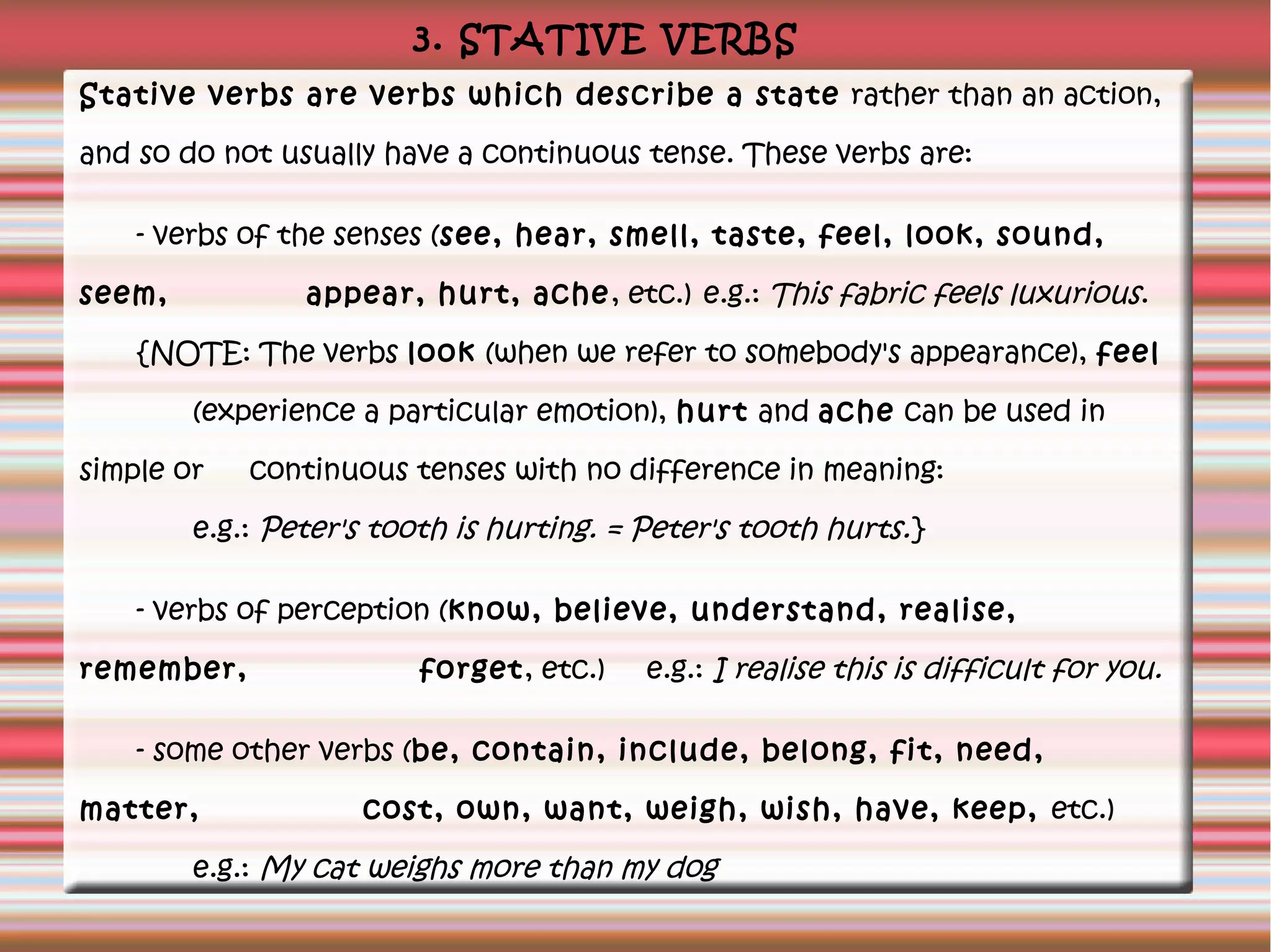 Present tenses | ODP