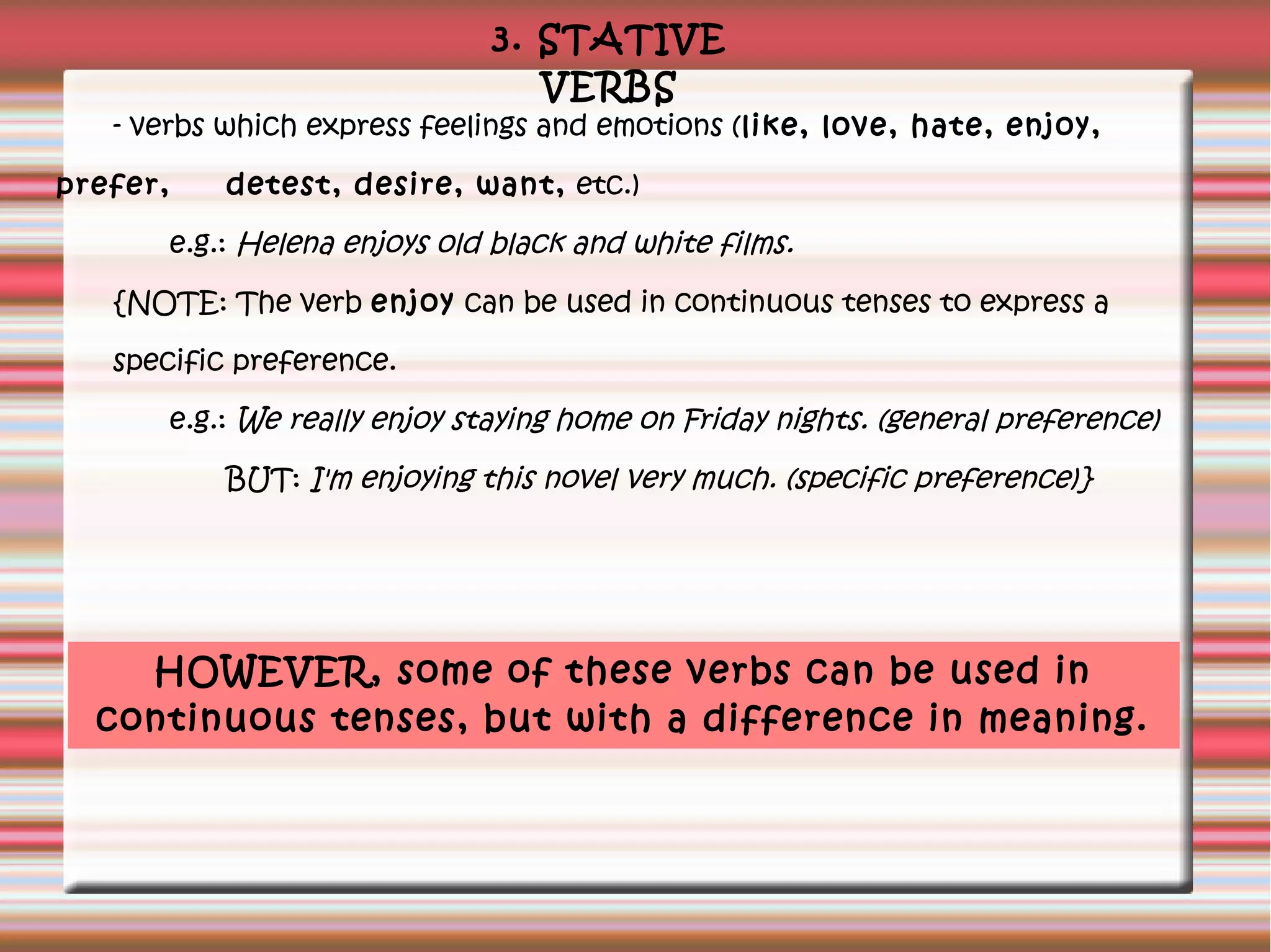 Present tenses | ODP