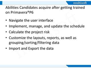 Primavera P6 Online Training | PPTX