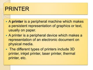Printer and it's types | PPTX | Desktop Publishing | Computer Software ...