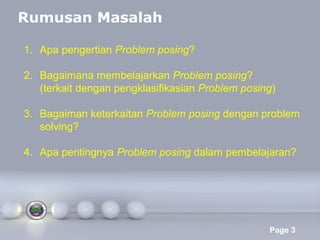 problem posing | PPT