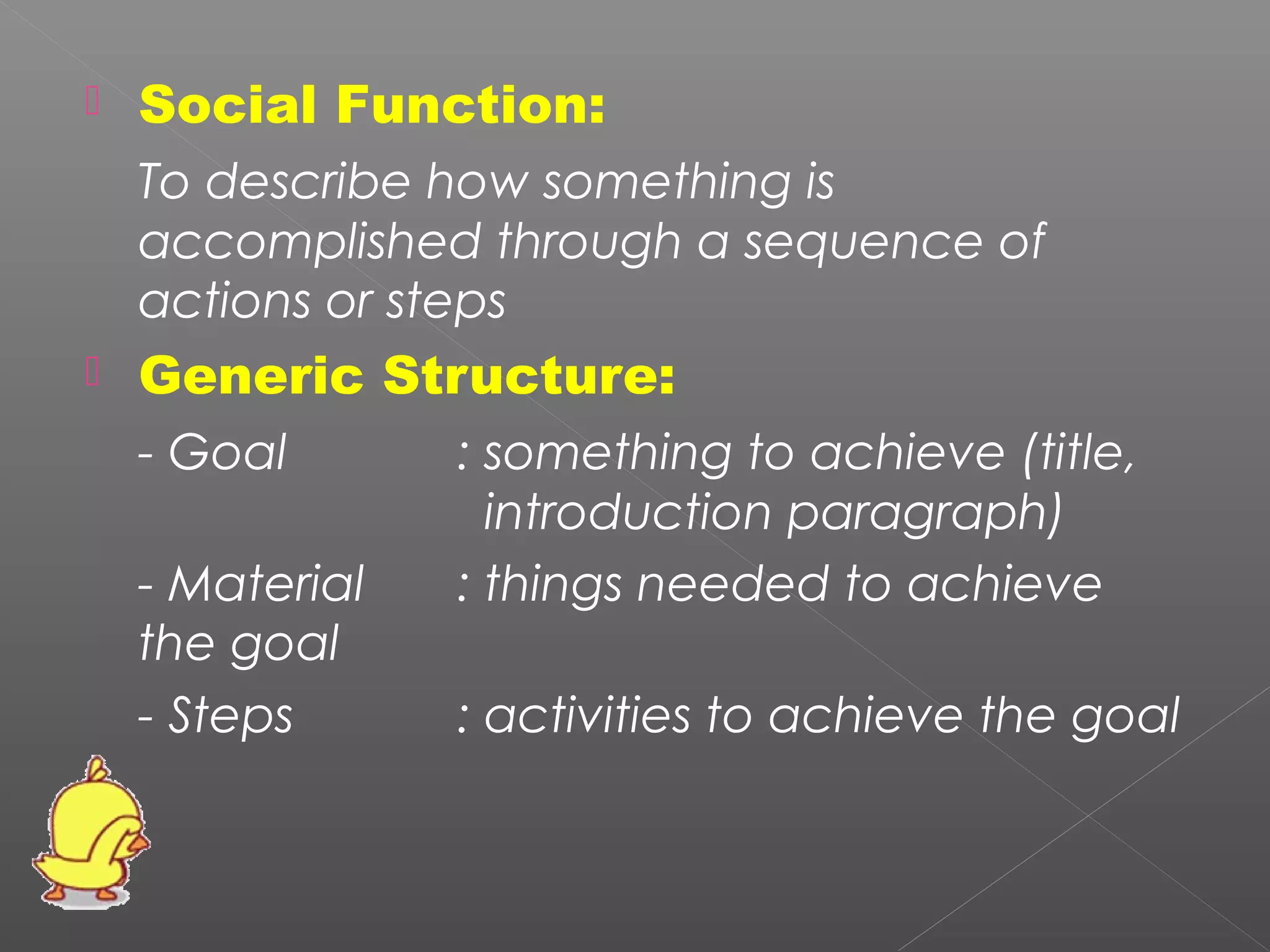 Ppt procedure text | PPT
