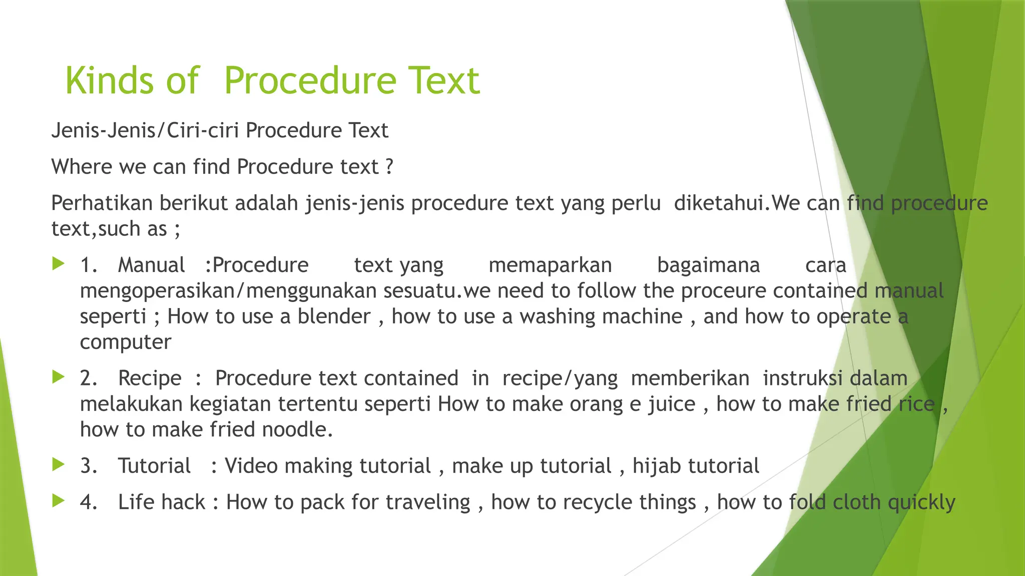 PPT Procedure Text Bahasa Inggris Kelas XI .pptx