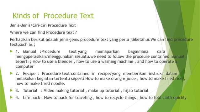PPT Procedure Text Bahasa Inggris Kelas XI .pptx