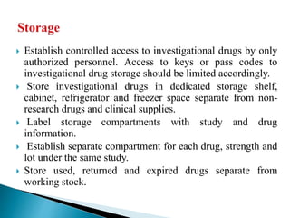 procurement and storage of investigation product | PPTX