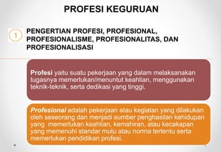 Profesi kependidikan | PPTX