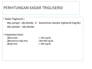 Power Point Profil Lipid (kolesterol, trigliserida, hdl, dan ldl) | PPTX
