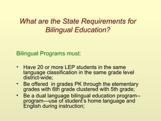 Ppt program models and features of bilingual and esl programs (1) 5 | PPT