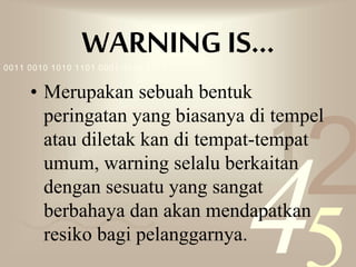 Ppt prohibition and warning xi ipa | PPT