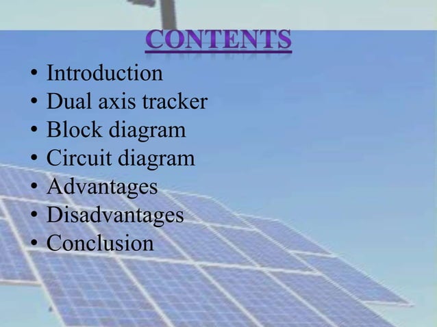 solar tracking system ppt | PPT