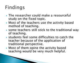Teaching Language through Activity Based Teaching | PPT