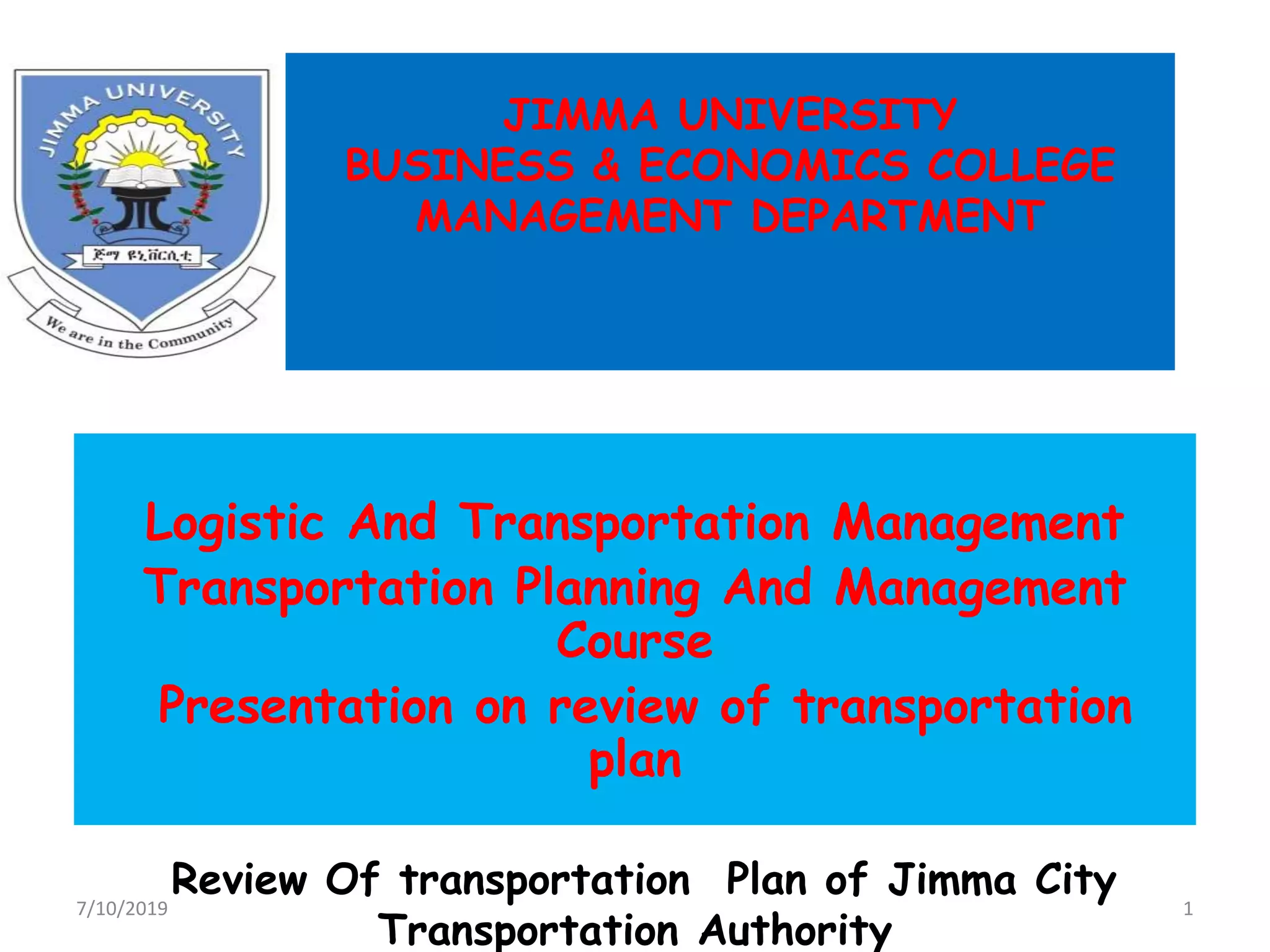 transportation planning | PPTX