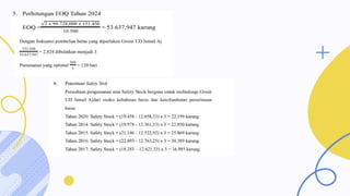 power point analisa dan penerapan model EOQ | PPTX