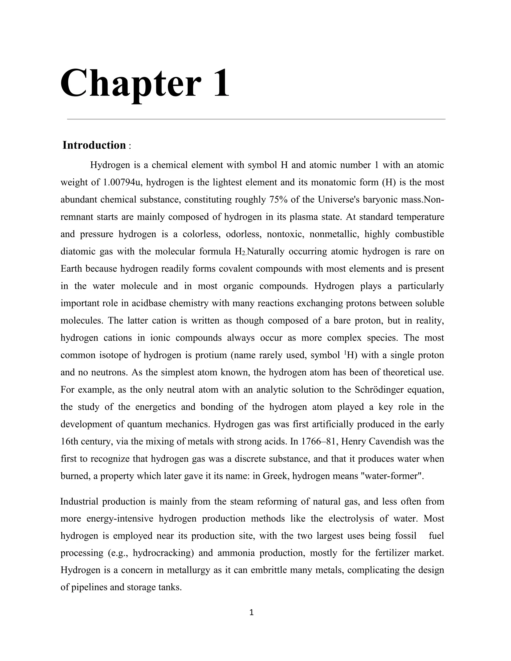 PLANT DESIGN FOR MANUFACTURING OF HYDROGEN BY STEAM METHANE REFORMING ...