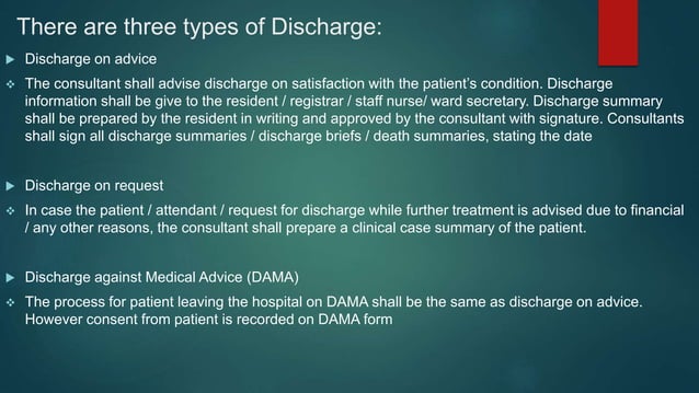 Patient Discharge Process in Corporate Hospital _ PPT | PPTX