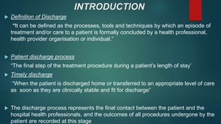 Patient Discharge Process in Corporate Hospital _ PPT | PPT