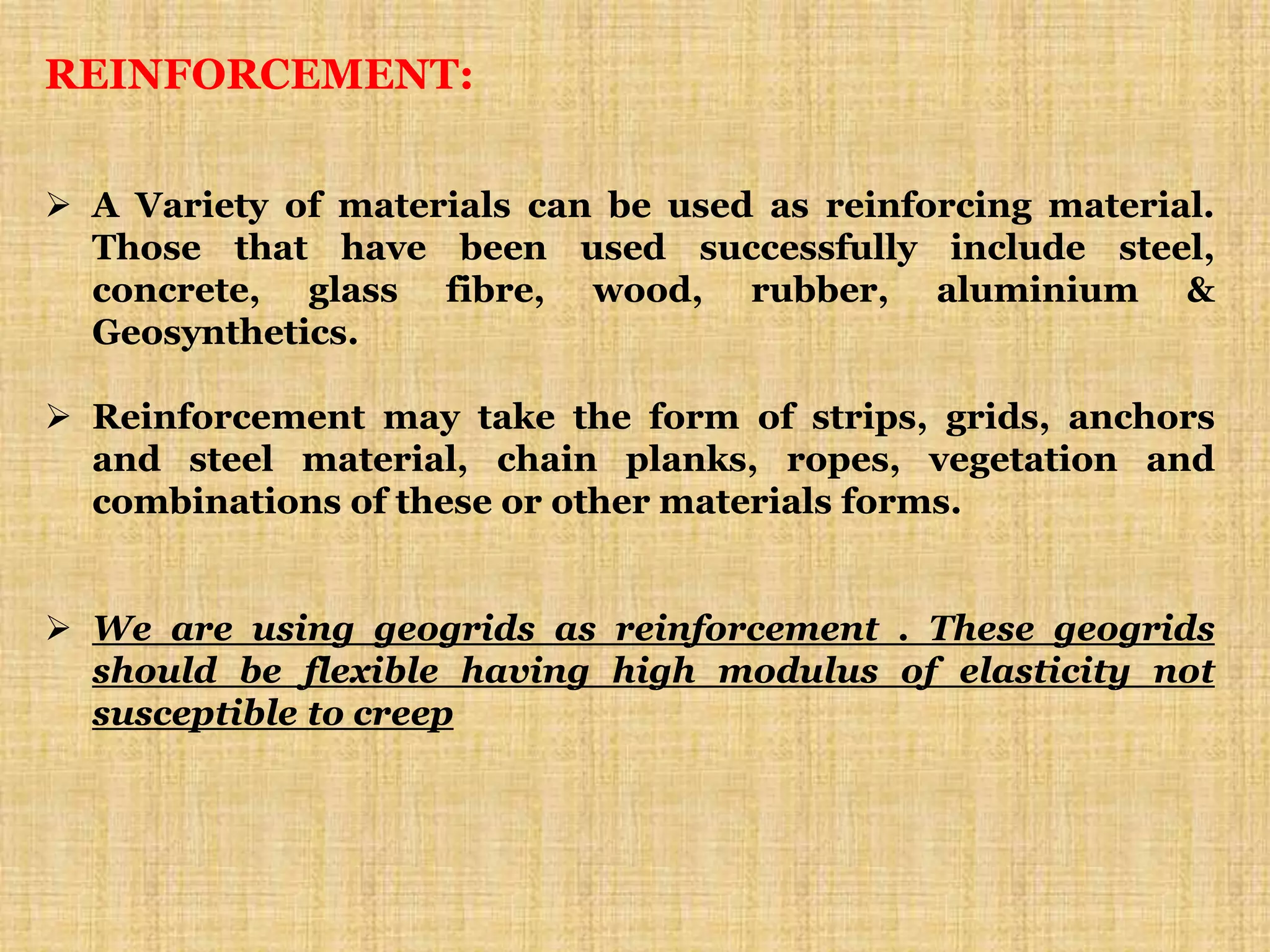 Reinforced earth wall and its design parameters | PPTX