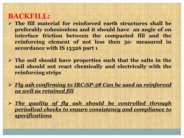 Reinforced earth wall and its design parameters | PPTX | Geology | Science